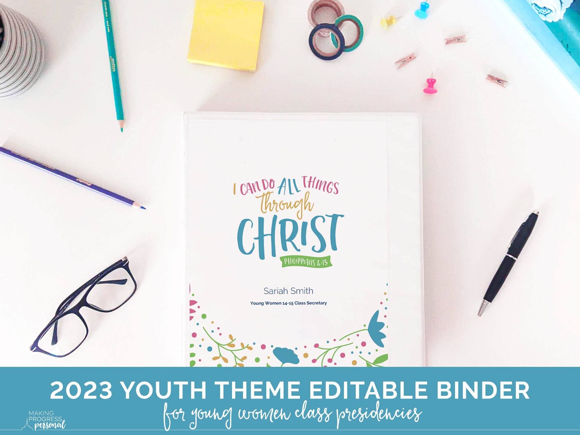 2023 Young Women Class Presidency EDITABLE Binder Digital Downloadable ...