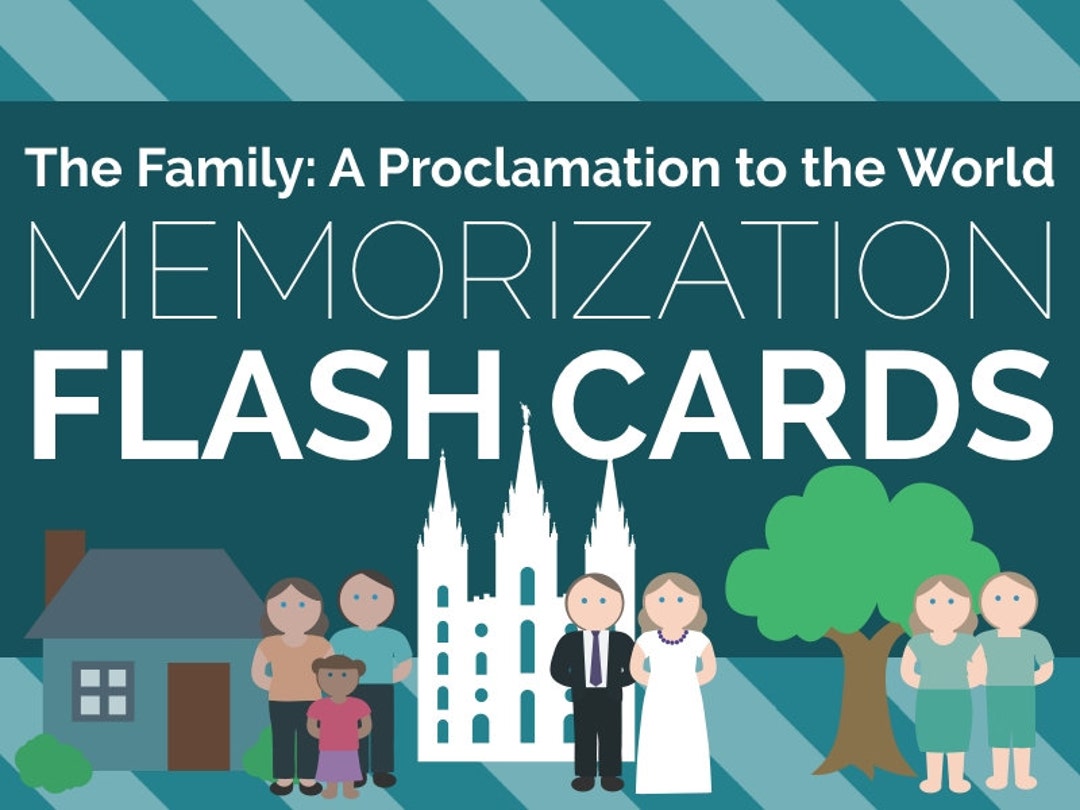 The Family: A Proclamation to the World Memorization Flash Cards - Etsy