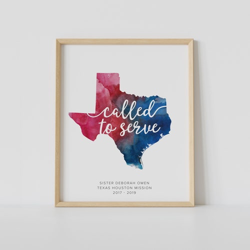 Called to Serve Poster Custom to Your Mission Watercolor | Etsy