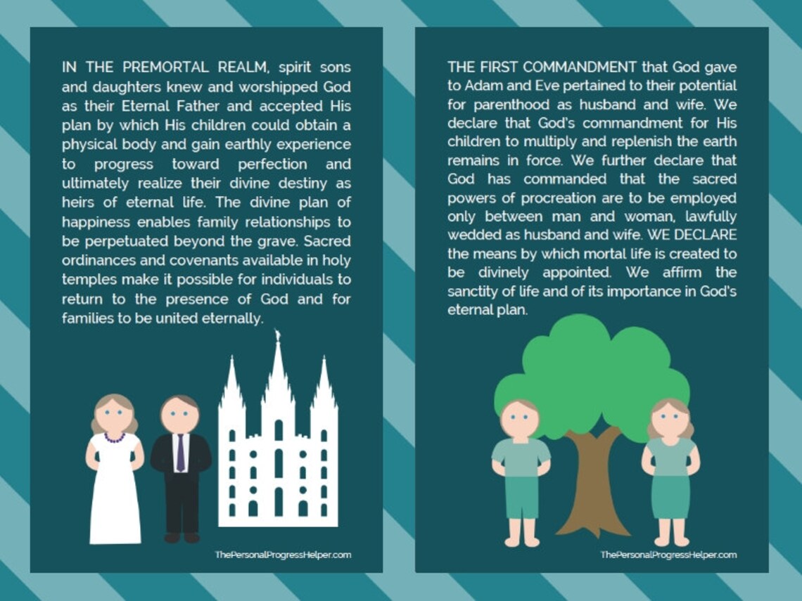 The Family: A Proclamation to the World Memorization Flash Cards - Etsy