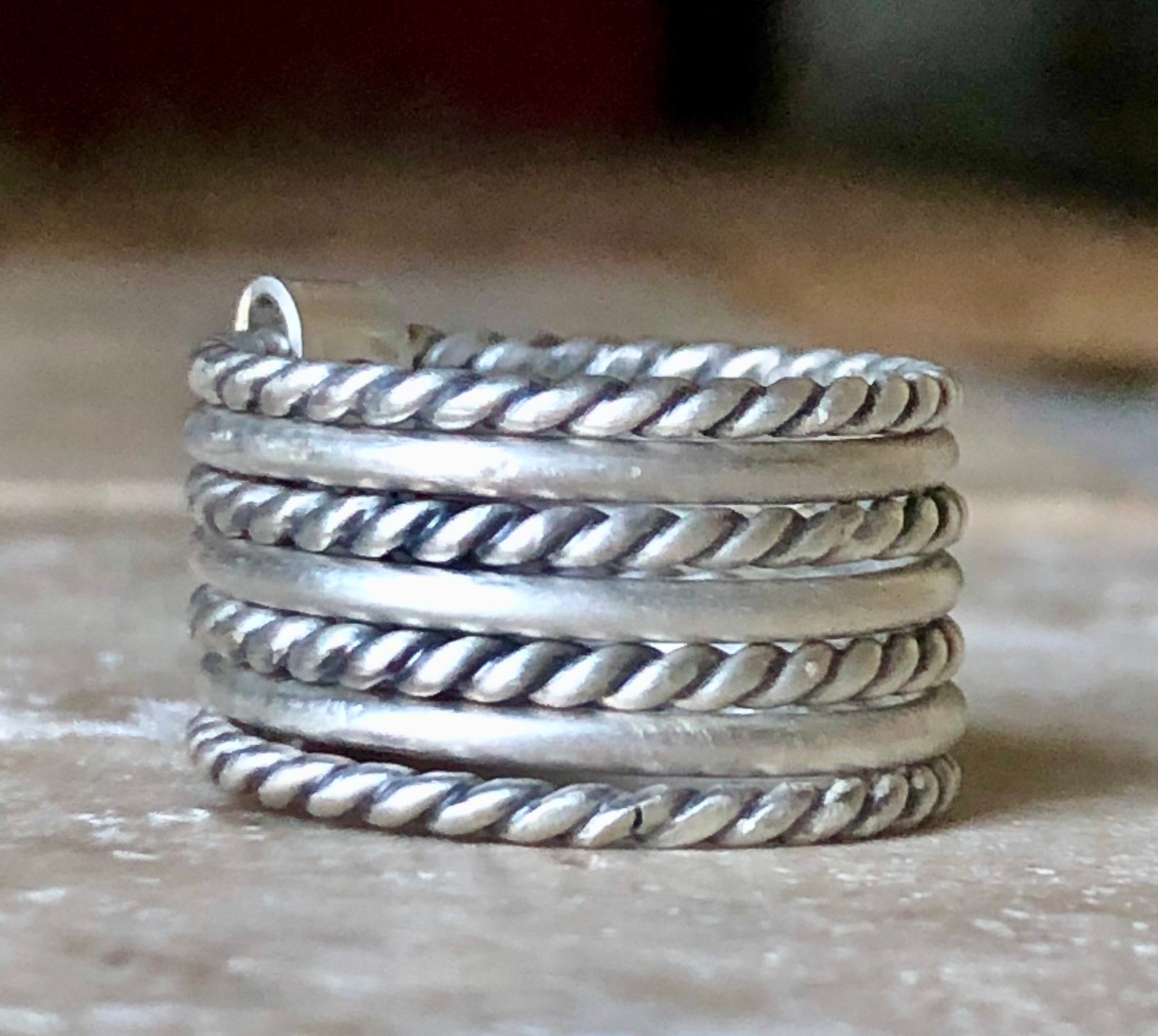 Portuguese Ring 7 Day Ring Silver 7 Day Ring - Etsy