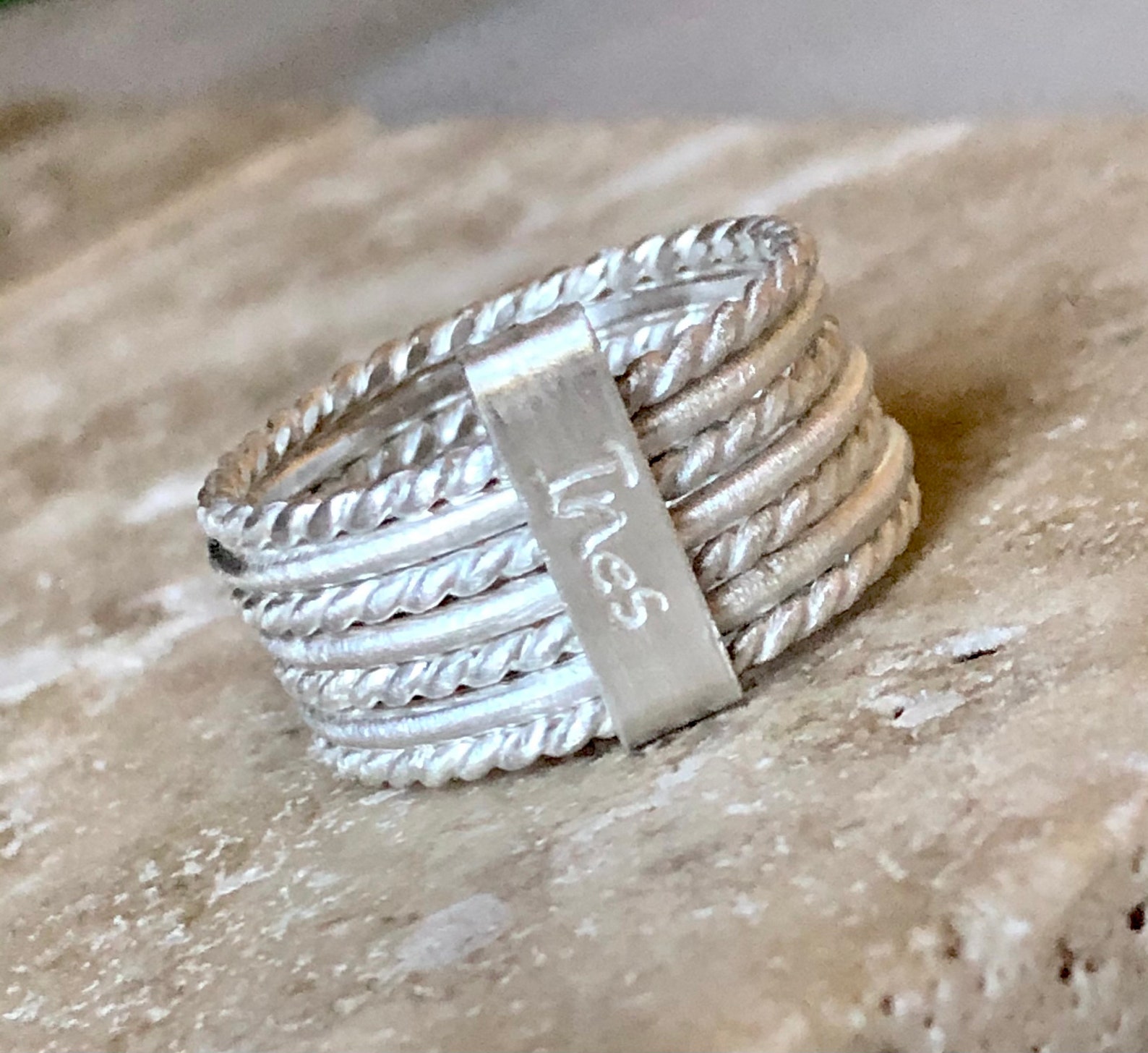 Portuguese Ring 7 Day Ring Silver 7 Day Ring - Etsy