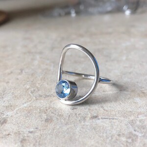 Circle Ring, With Gemstone - Etsy