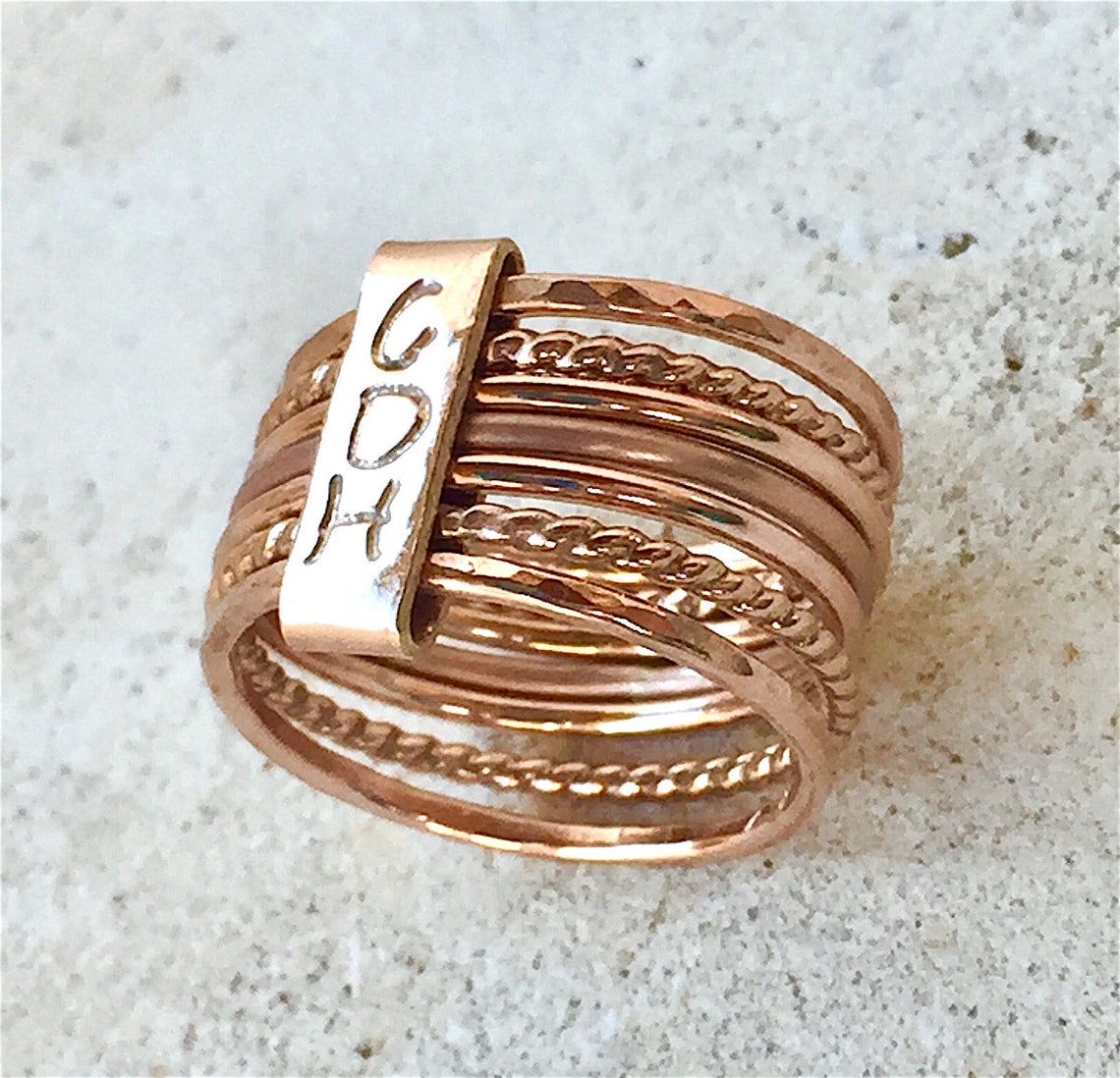 7 Day Ring Seven Day Ring Gold 7 Day Ring | Etsy