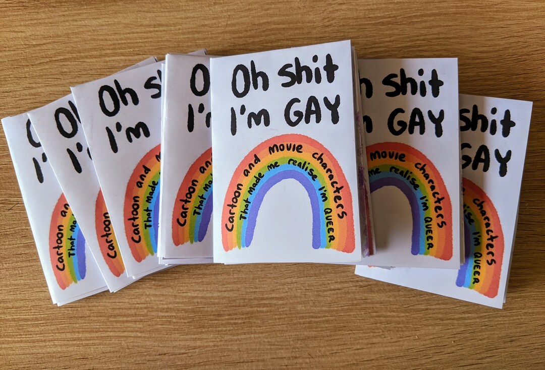 Oh Shit I'm Gay zine a7 Zine mini queer LGBT art illustration bisexual ...