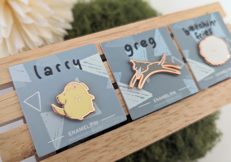 Mini Doggy Pins Set D (larry, Greg, B*tchin' Fries) - Hard Enamel Pin ...