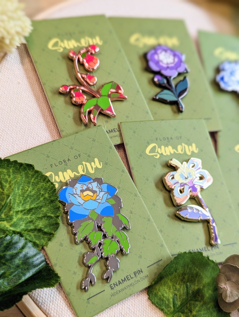 Flora of Sumeru (genshin Impact) Hard Enamel Pins - Etsy