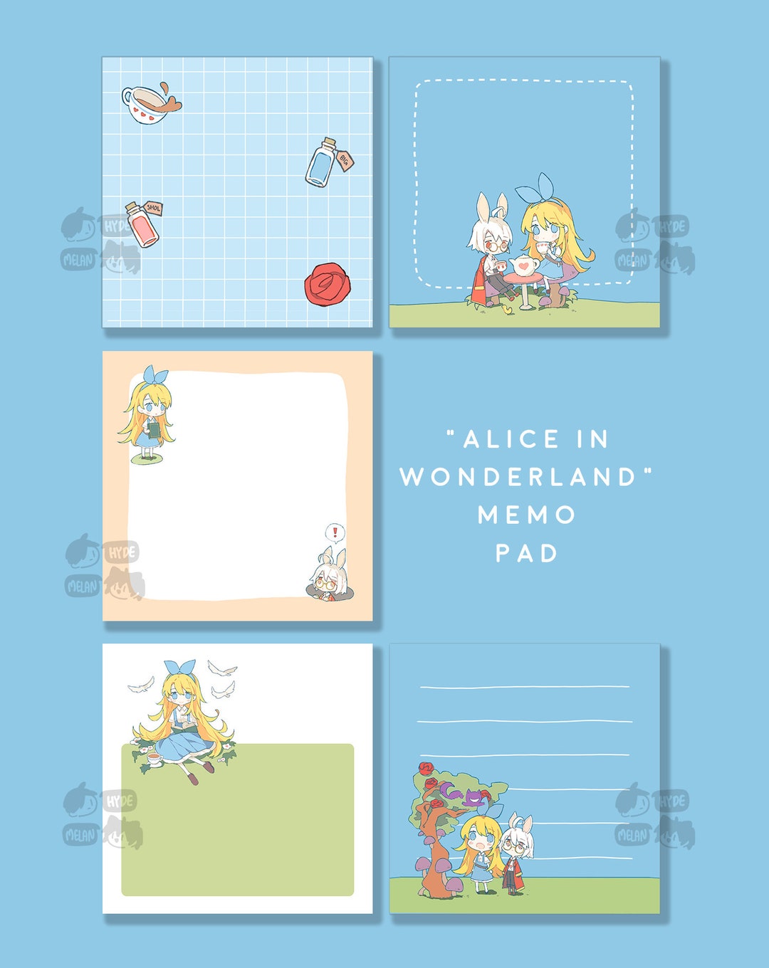 Alice in Wonderland Memo Pad - Etsy