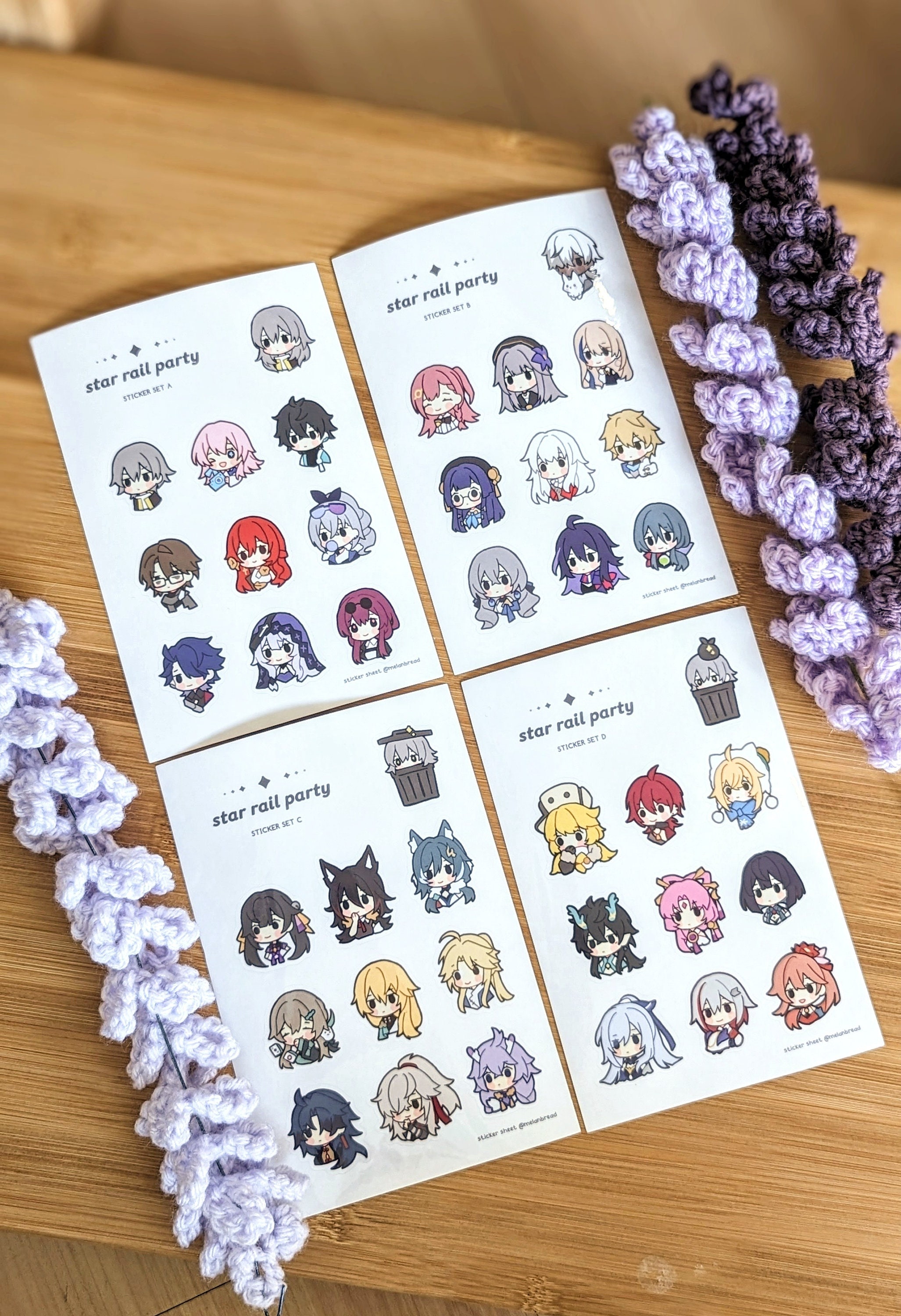 Honkai Star Rail Party Chibis - Vinyl Sticker Sheets - Etsy
