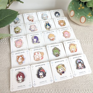 GACHA Genshin Party Chibis - Hard Enamel Pins (SET C) - Etsy