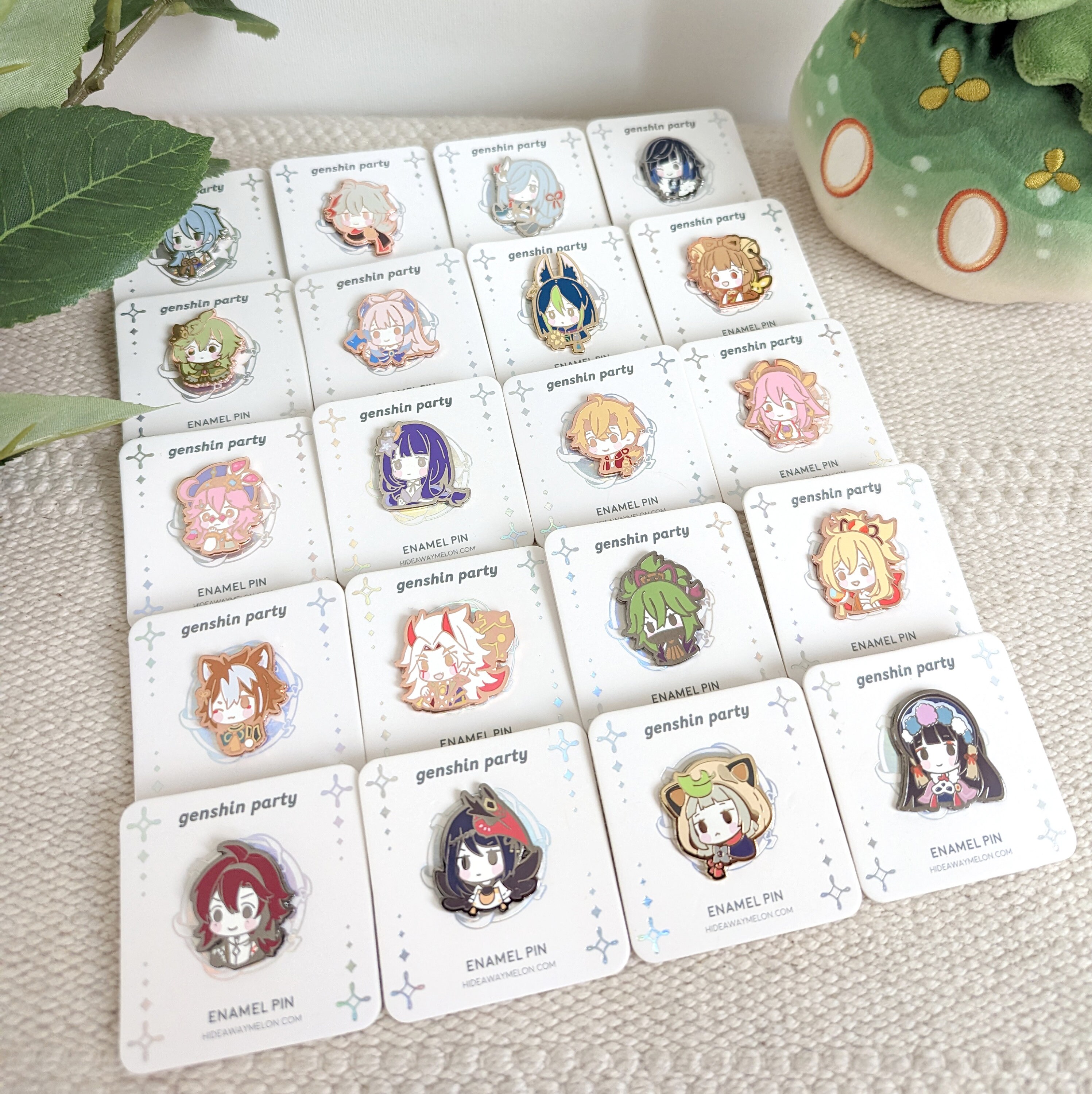 GACHA Genshin Party Chibis Hard Enamel Pins SET C - Etsy Australia