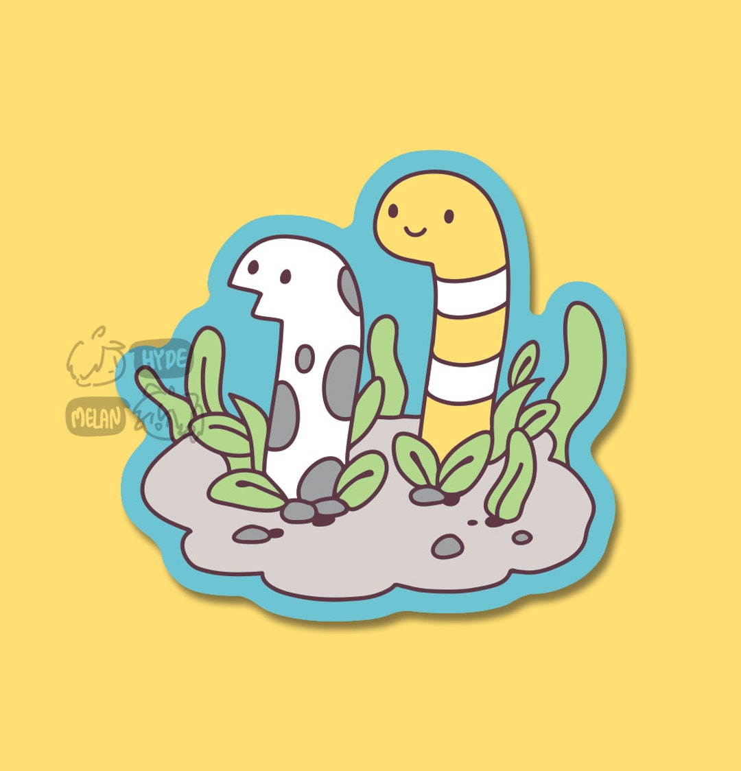 Garden Eel High Quality Vinyl Sticker - Etsy