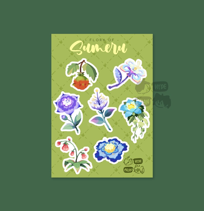 Flora of Sumeru (genshin Impact) 3x4" Kiss Cut Sticker Sheet - Etsy