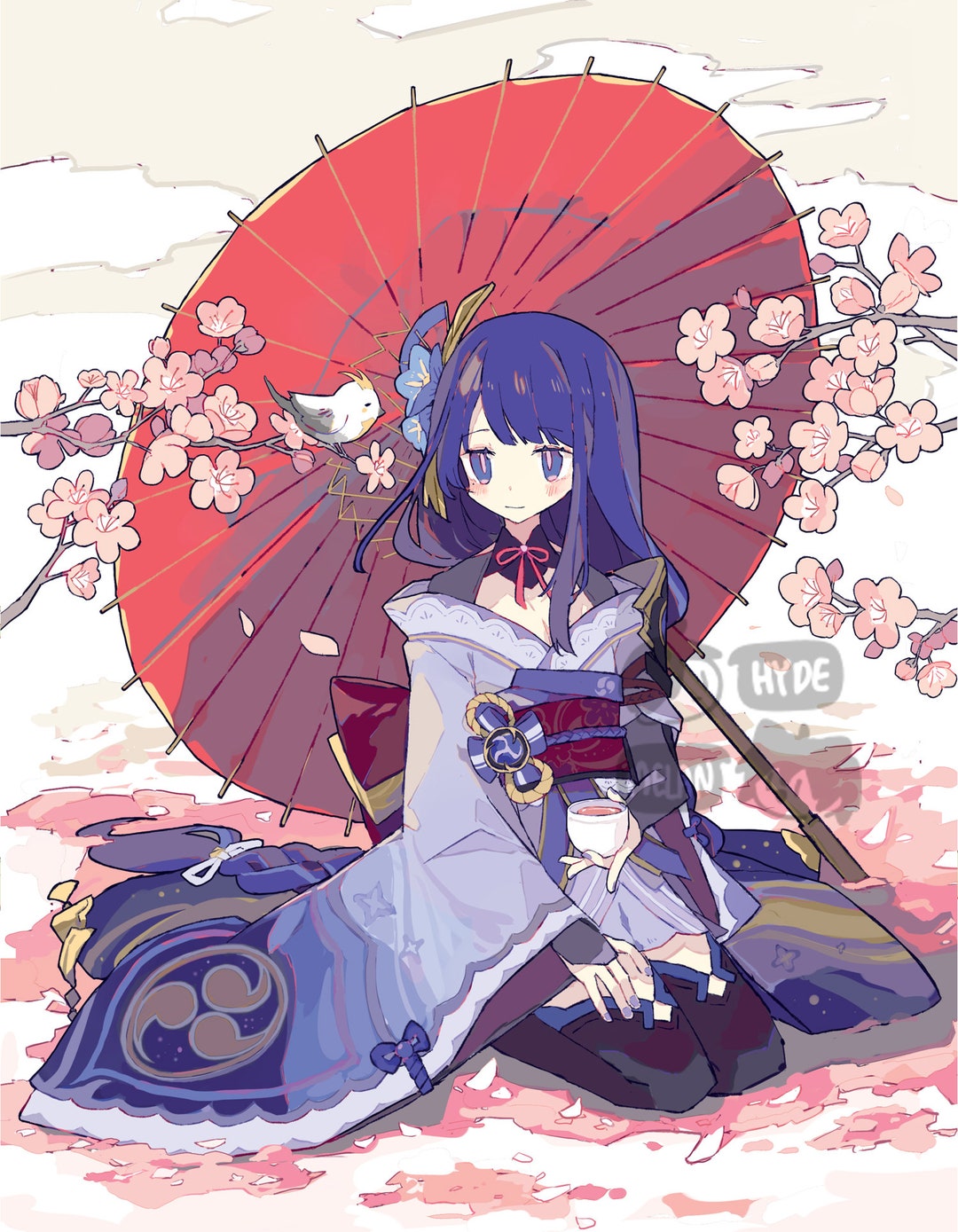 PRINTABLE Raiden Shogun (genshin Impact) 8.5"x11" Poster Print - Etsy