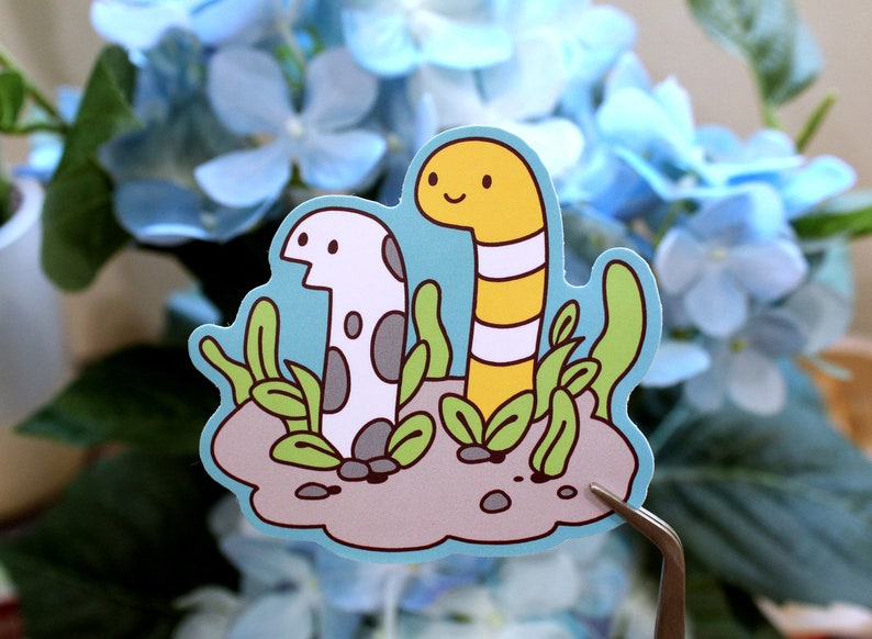 Garden Eel - High Quality Vinyl Sticker - Etsy