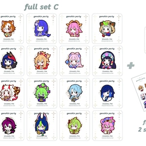 GACHA Genshin Party Chibis - Hard Enamel Pins (SET C) - Etsy