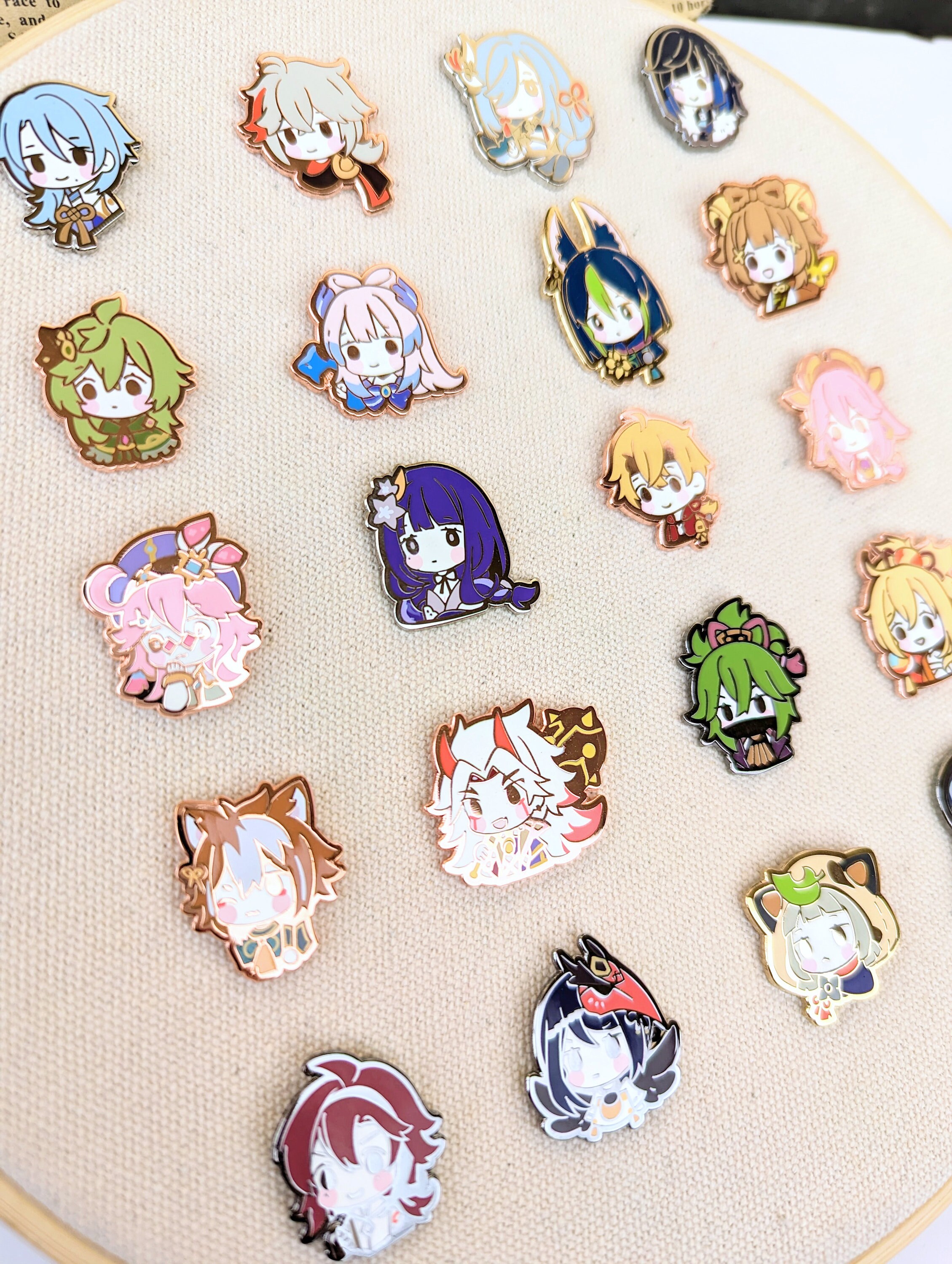 GACHA Genshin Party Chibis Hard Enamel Pins SET C - Etsy Australia