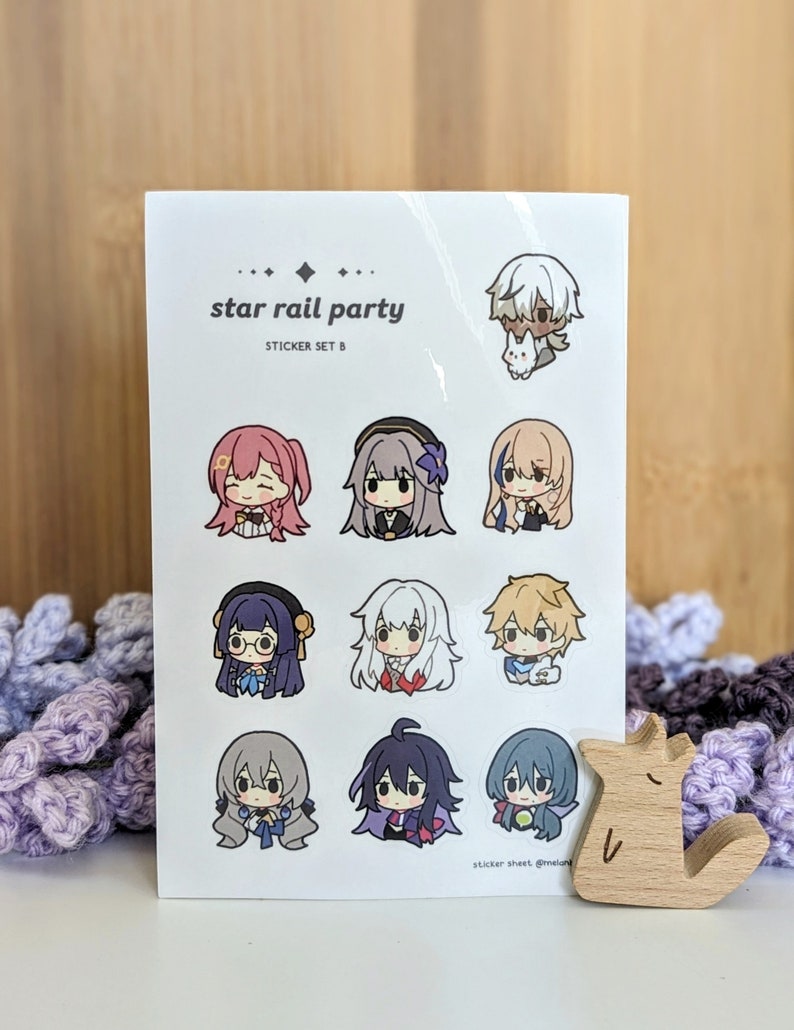 Honkai Star Rail Party Chibis - Vinyl Sticker Sheets - Etsy