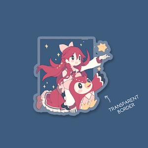 Celeste Falling Star (animal Crossing) - Transparent Vinyl Sticker - Etsy