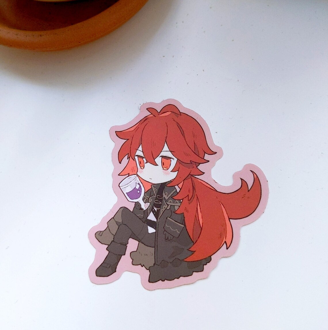 Diluc genshin Impact High Quality Vinyl Sticker - Etsy