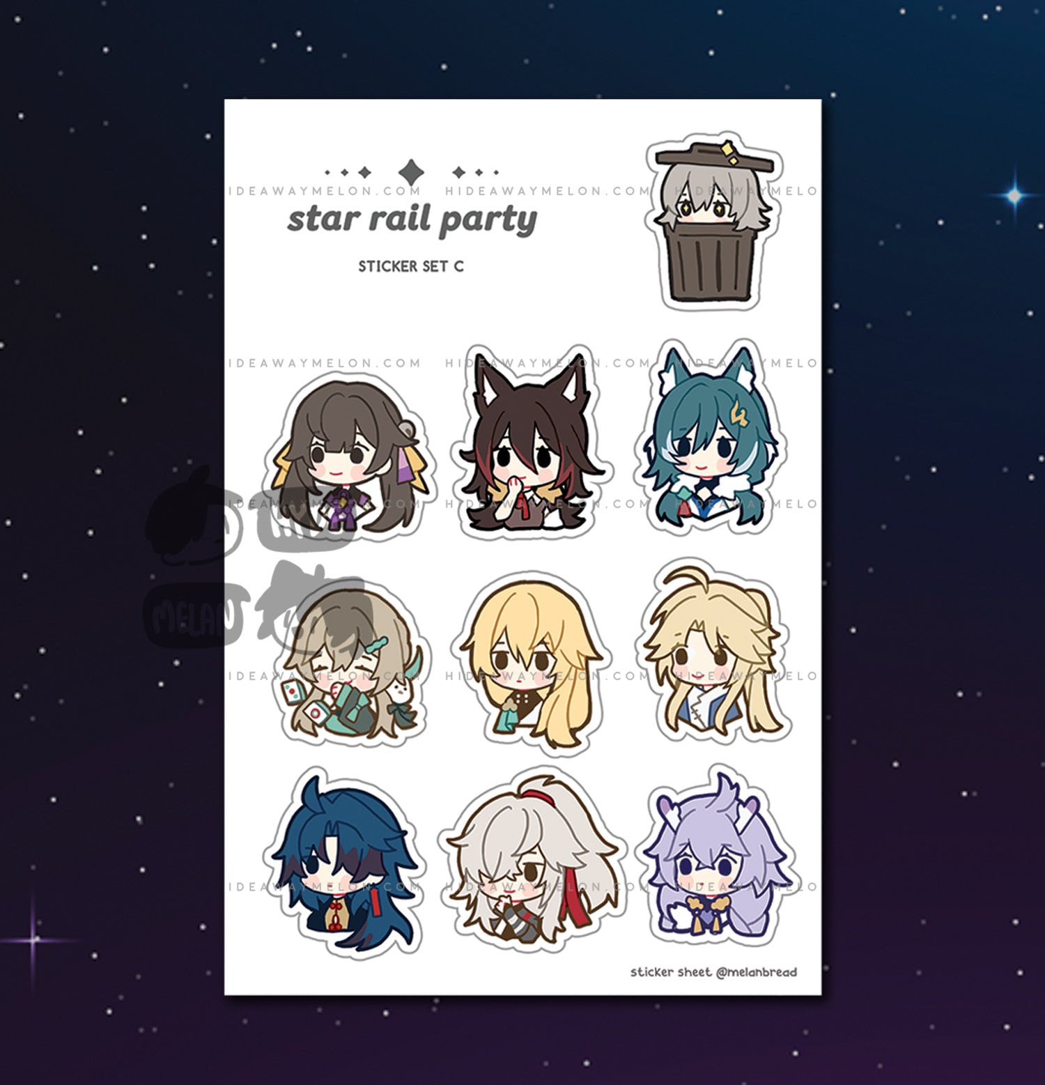 Honkai Star Rail Party Chibis - Vinyl Sticker Sheets - Etsy