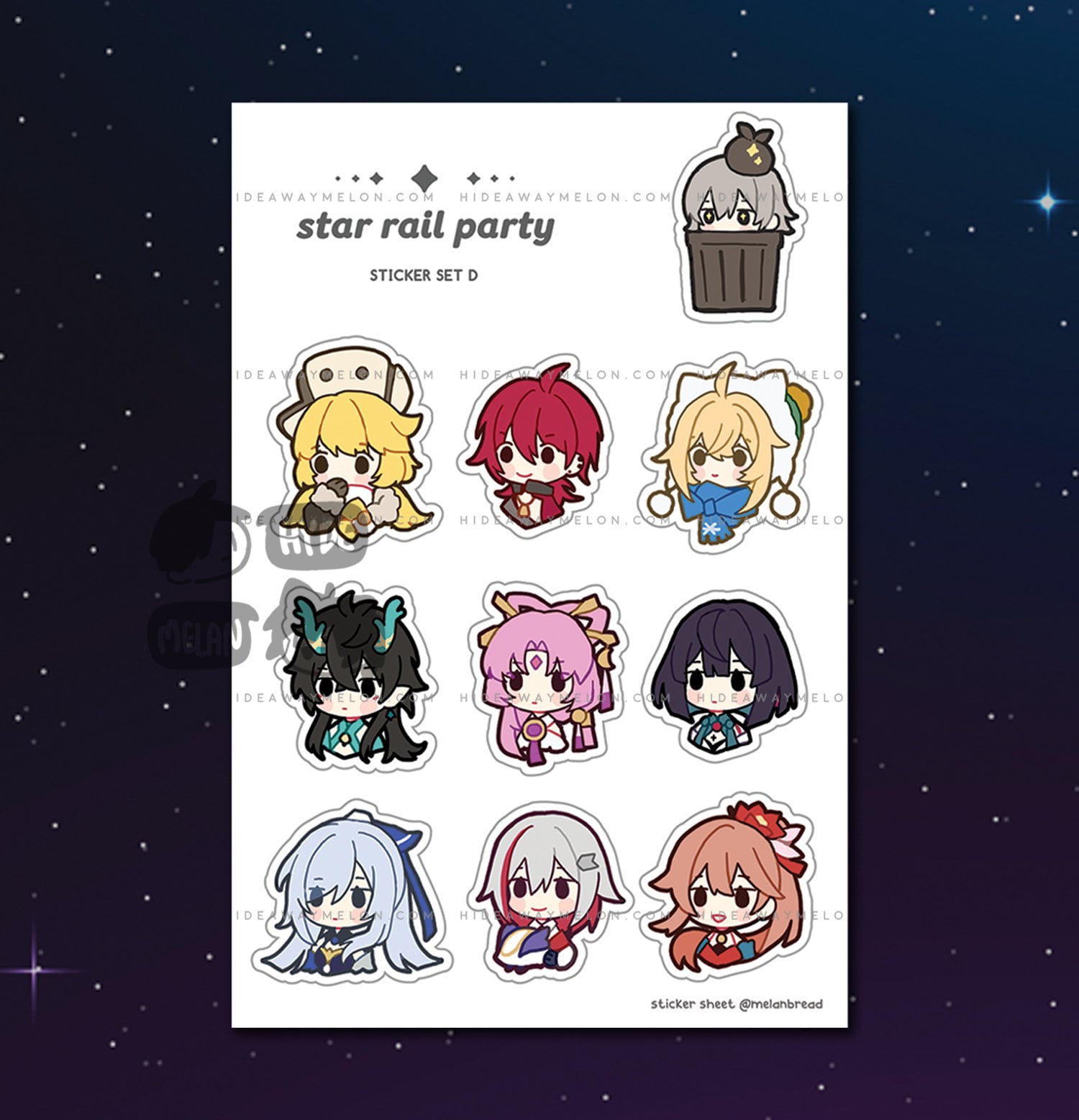 Honkai Star Rail Party Chibis - Vinyl Sticker Sheets - Etsy
