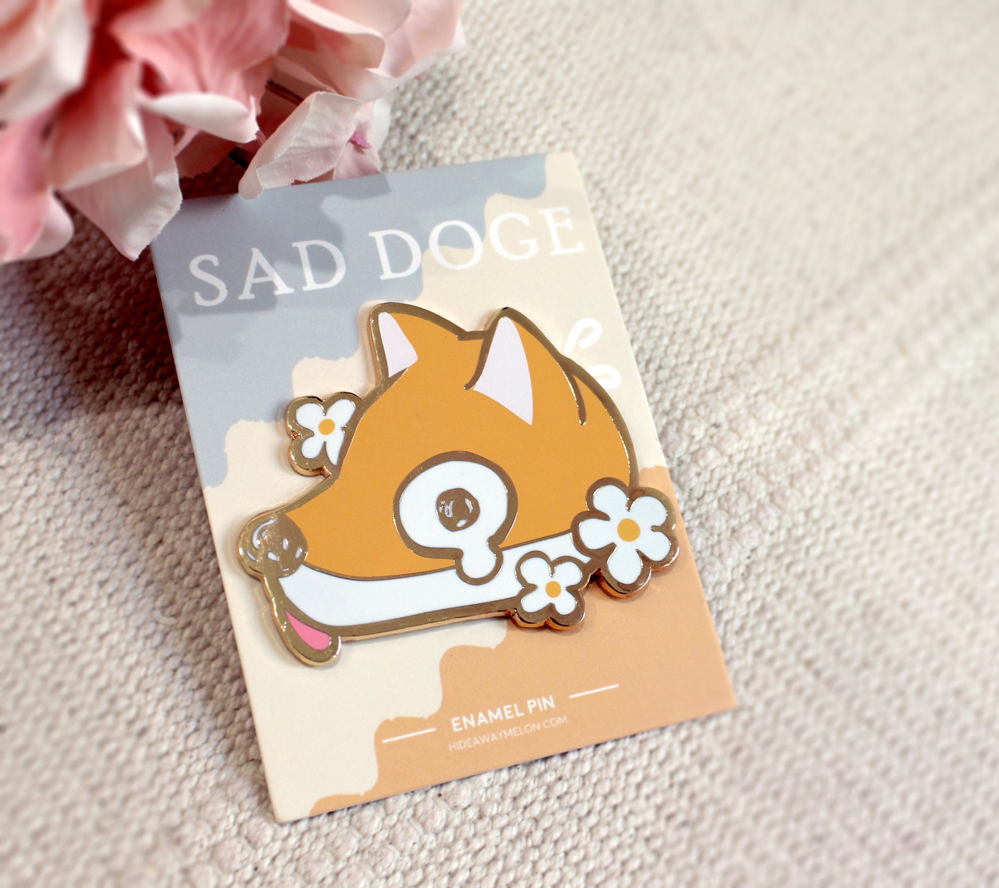 Sad Doge Large Hard Enamel Pin - Etsy