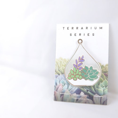 Terrarium Enamel Pin - Etsy
