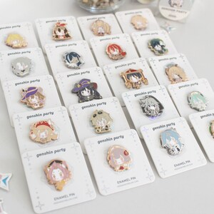 GACHA Genshin Party Chibis - Hard Enamel Pins (SET A) - Etsy