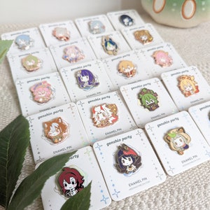 GACHA Genshin Party Chibis - Hard Enamel Pins (SET C) - Etsy