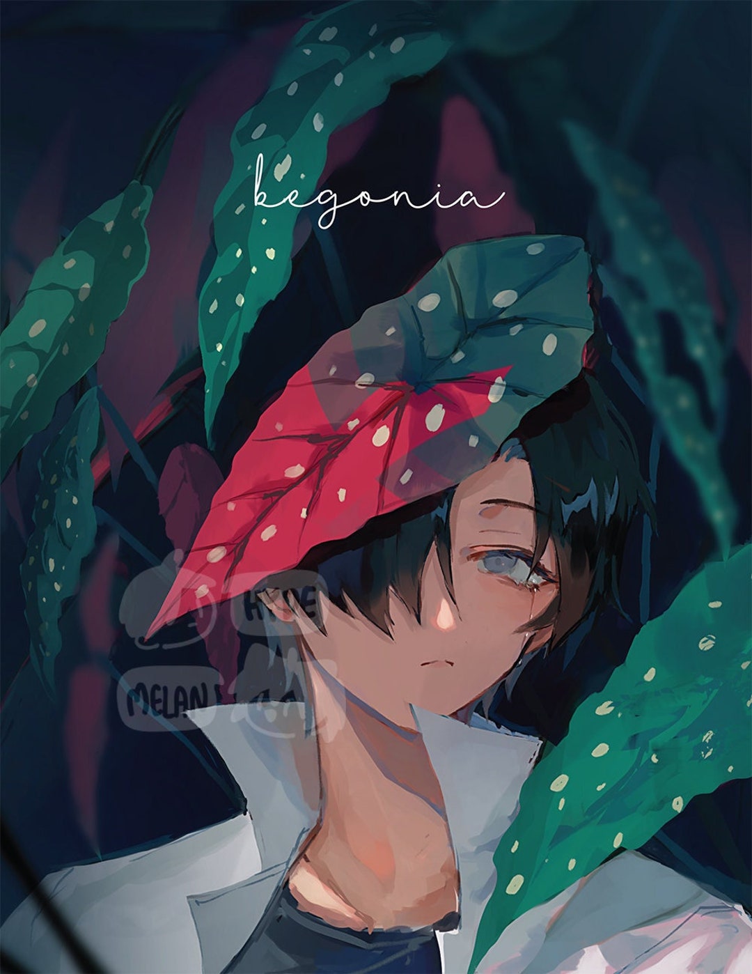 Begonia (original) 8.5"x11" Poster Print - Etsy