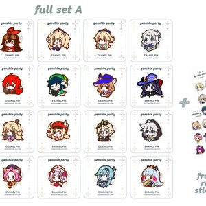 GACHA Genshin Party Chibis - Hard Enamel Pins (SET A) - Etsy