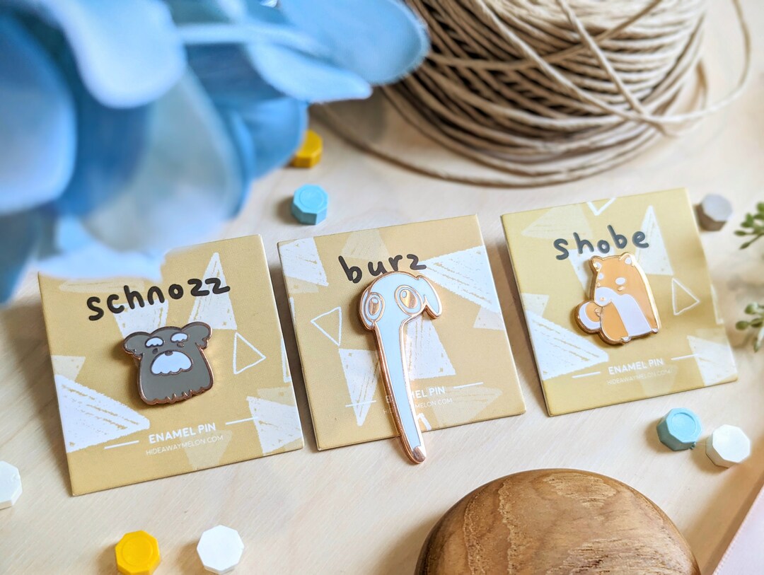 Mini Doggy Pins Set B (schnozz, Shobe, Burz) - Hard Enamel Pin - Etsy
