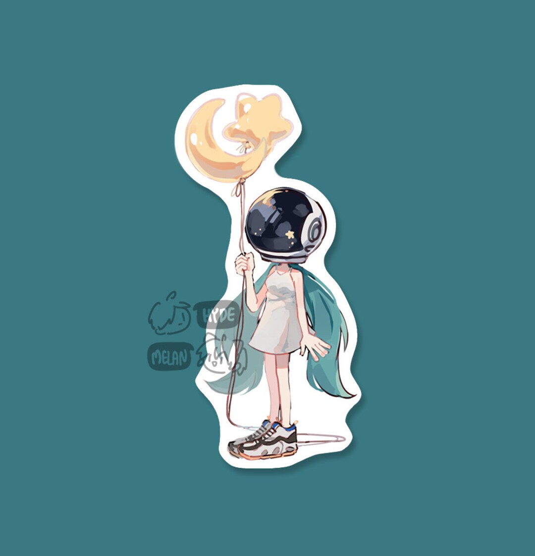 Astronaut Miku vocaloid High Quality Vinyl Sticker - Etsy