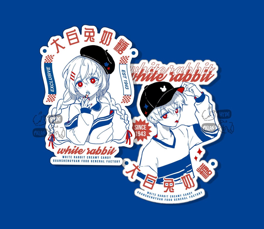 White Rabbit 4 Stickers Vinyl - Etsy