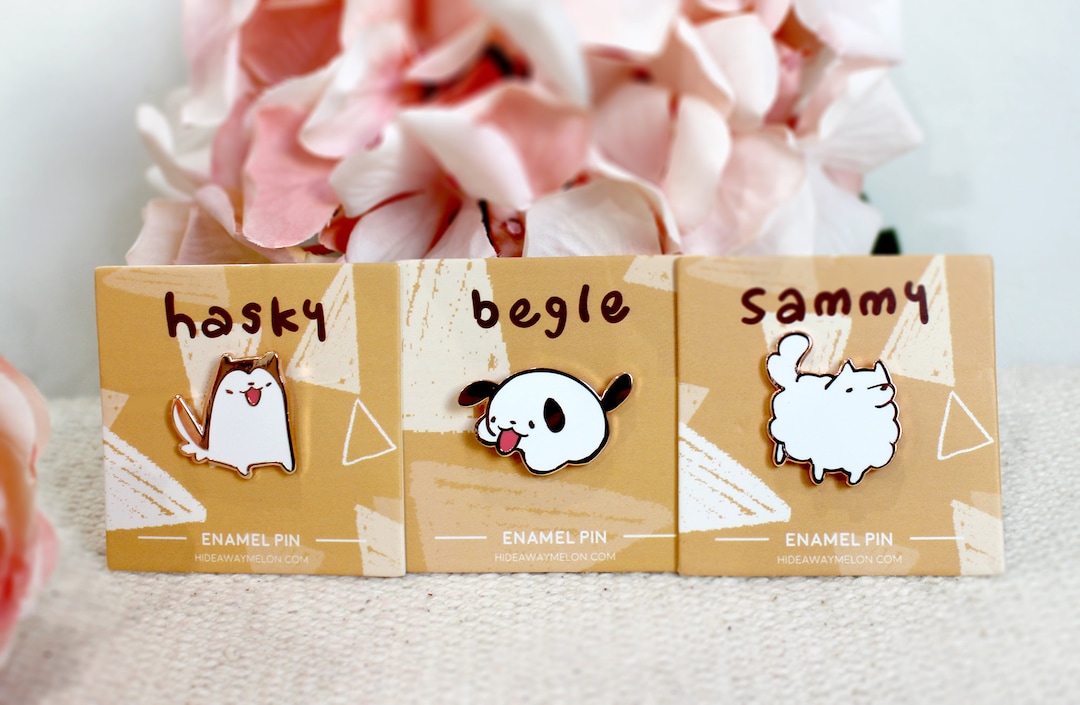 Mini Doggy Pins (hasky, Begle, Sammy) - Hard Enamel Pin - Etsy