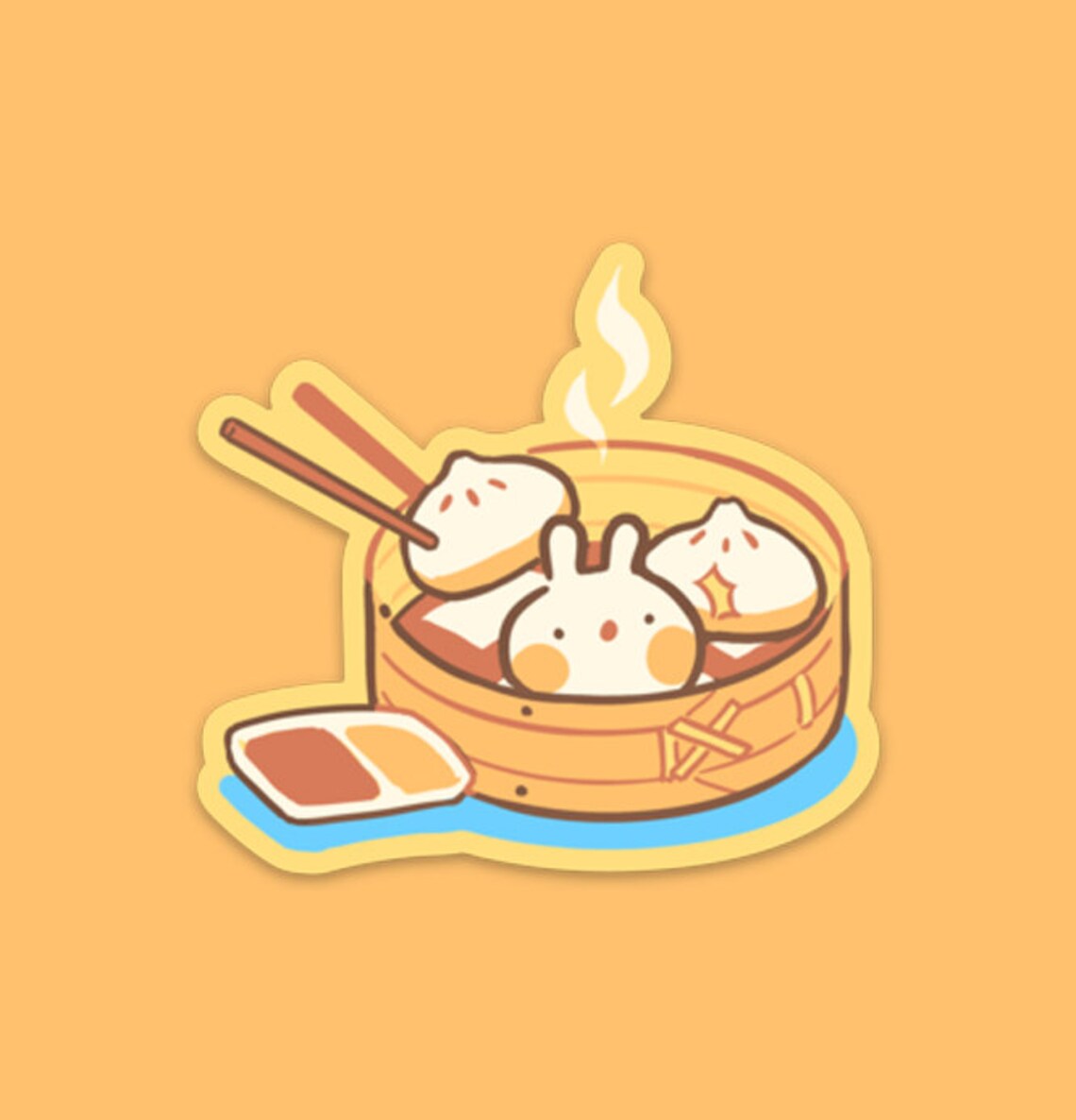 Steamed Bun High Quality Vinyl Sticker | Etsy