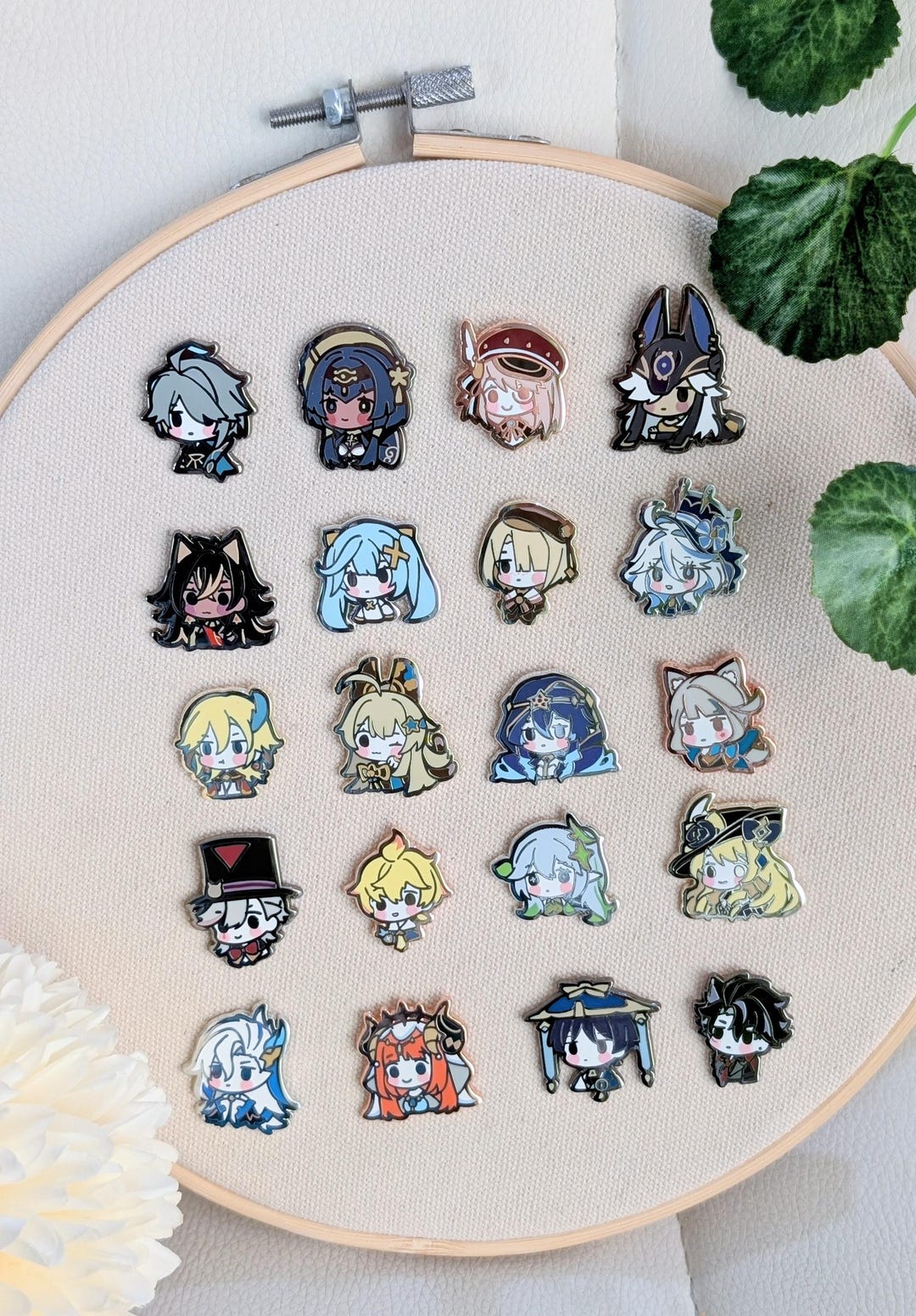 GACHA Genshin Party Chibis - Hard Enamel Pins (SET D) - Etsy