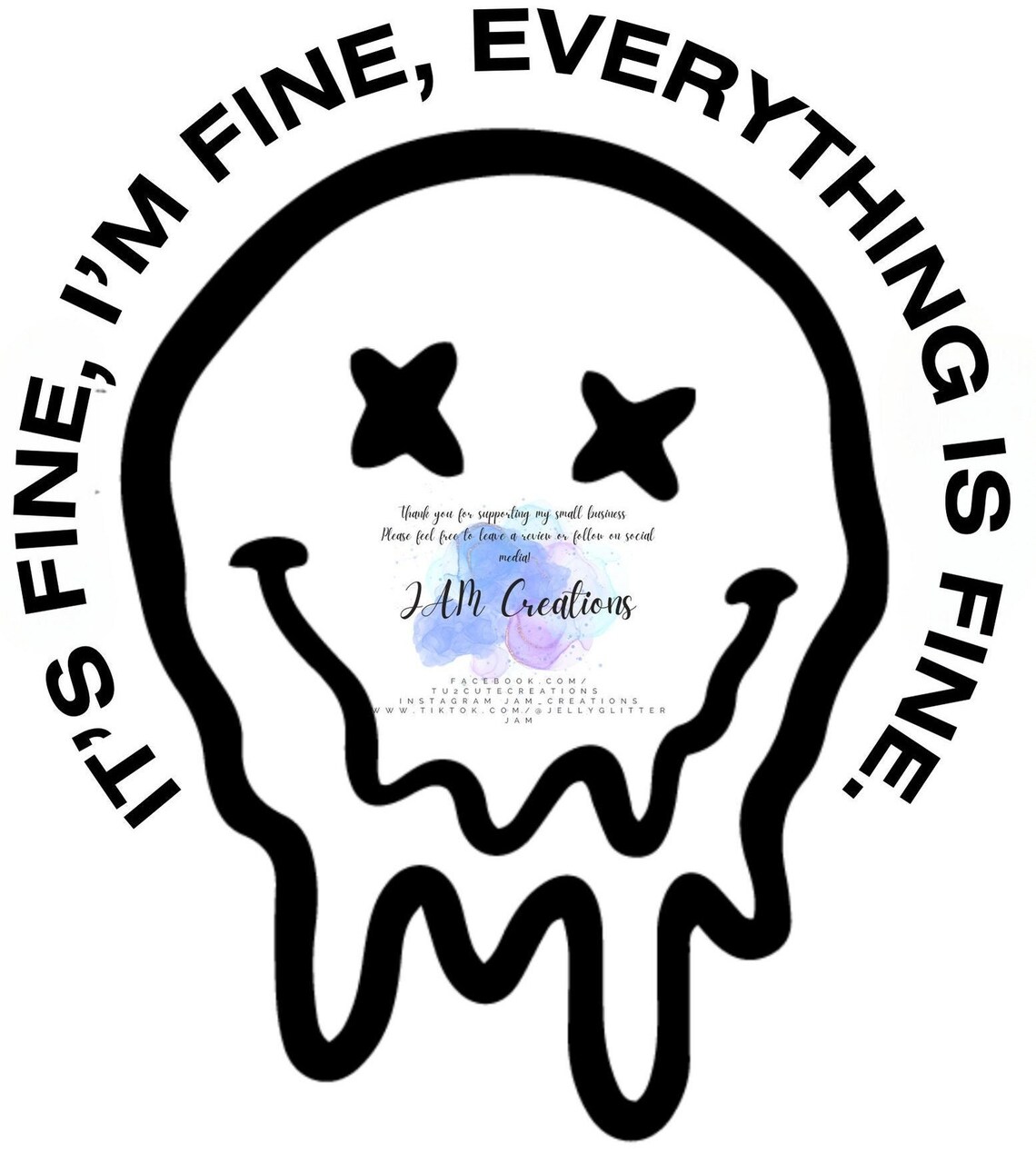 It's Fine, I'm Fine, Everything is Fine PNG for Shirt/hoodie - Etsy