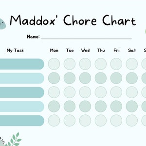 CUSTOM CHORE CHARTS Digital Downloads - Etsy