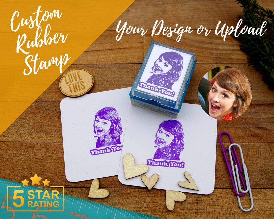 Custom Rubber Stamp, Personalized Stamp, Photo Stamp, Self Ink Stamp ...