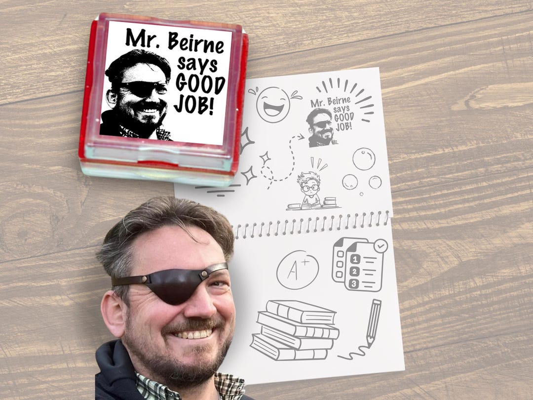 Personalized Rubber Stamp, Teacher Says Design, Self-inking Teacher ...