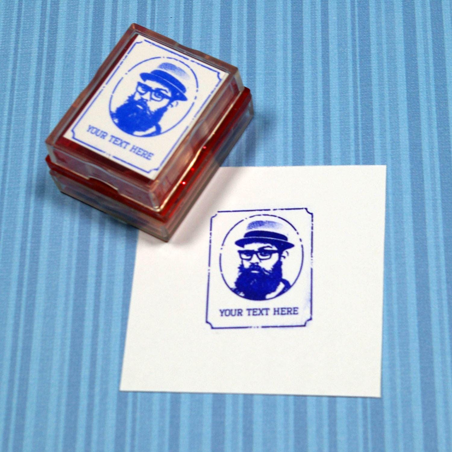 Personalized Rubber Stamp, Vintage Frame With Text Design, Self-inking ...