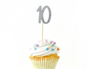 10 Cupcake Topper | Etsy