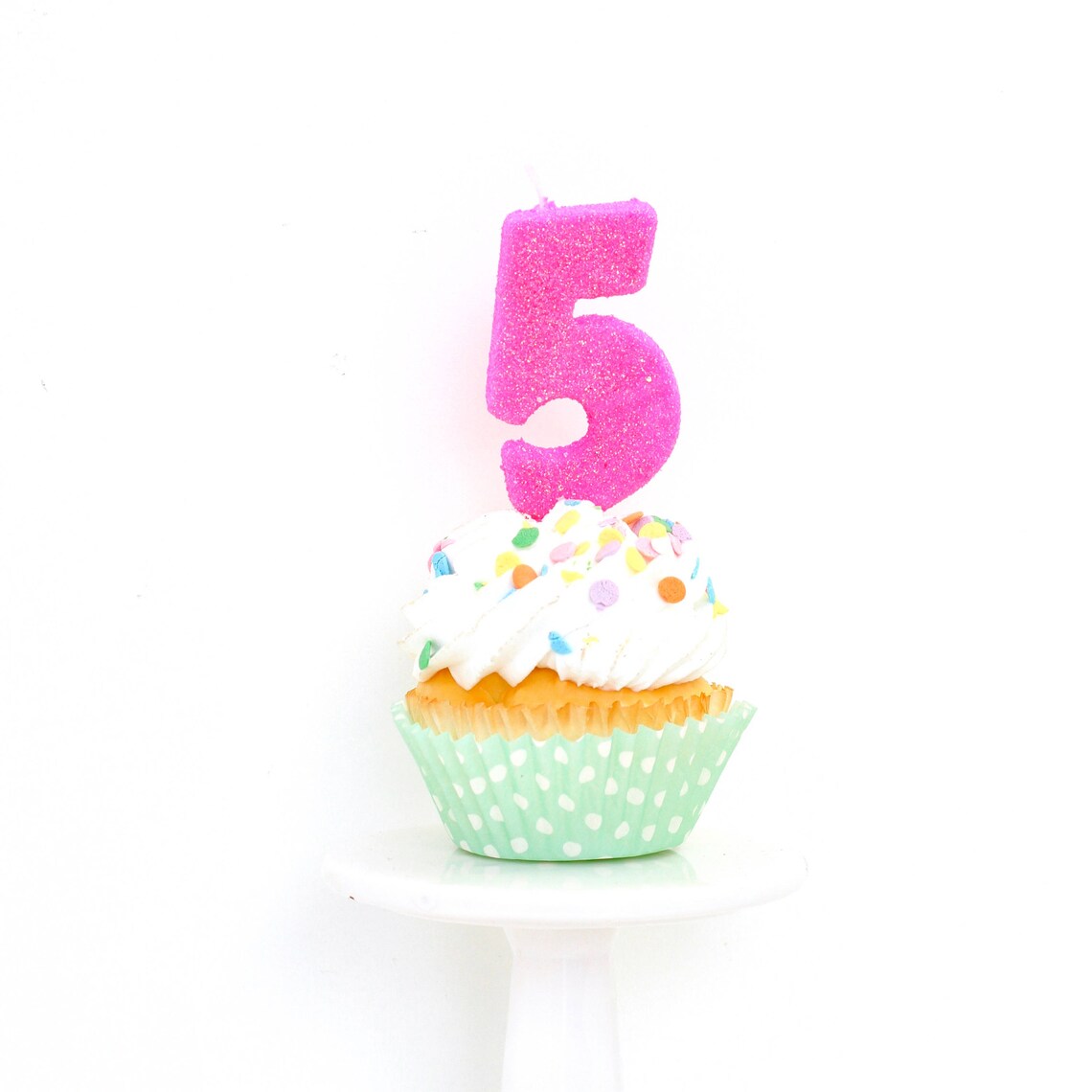 3 Number 5 Candle Hot Pink Five Cake Topper - Etsy