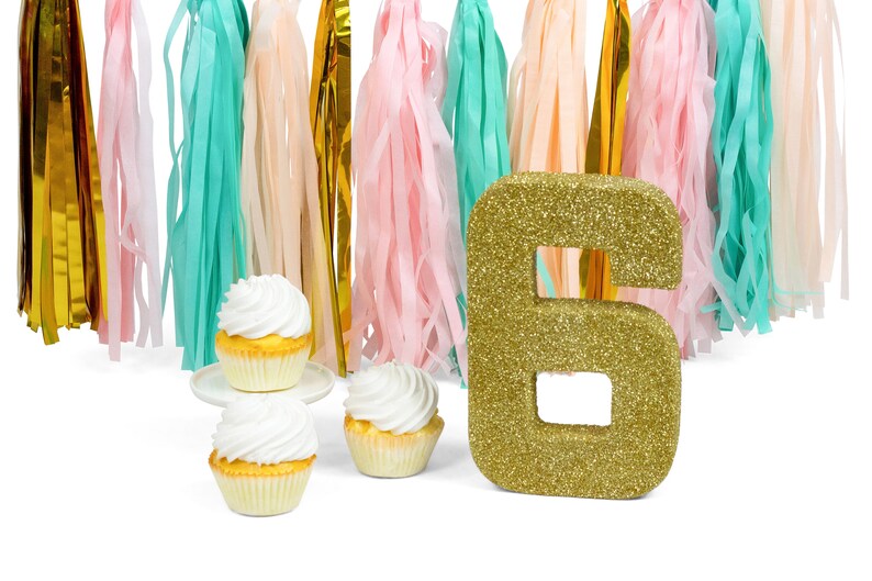 Giant Number 6 Gold Fine 8 6 Smash Cake Prop Table - Etsy