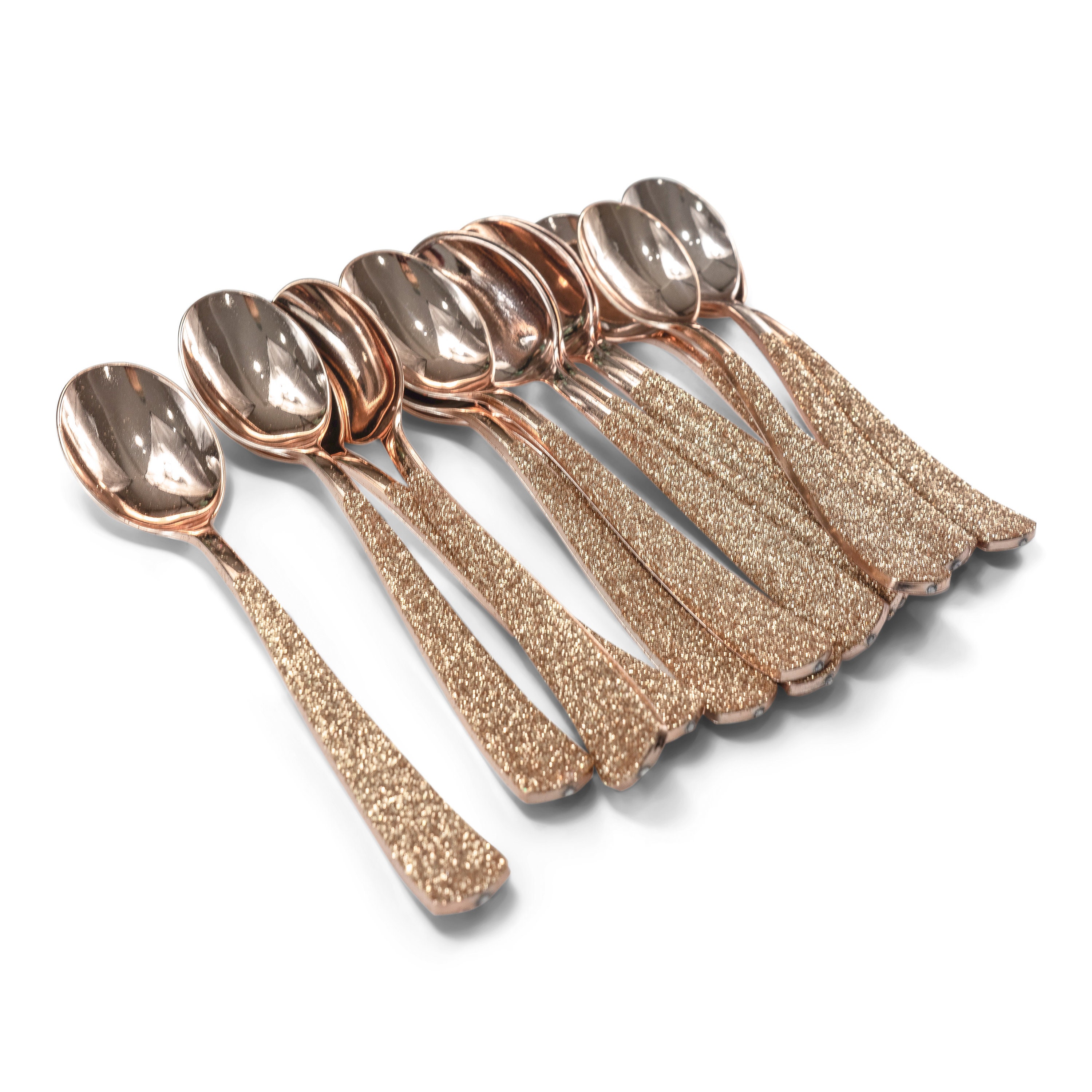 15pc Rose Gold Spoons Rose Gold Glitter Decorative | Etsy
