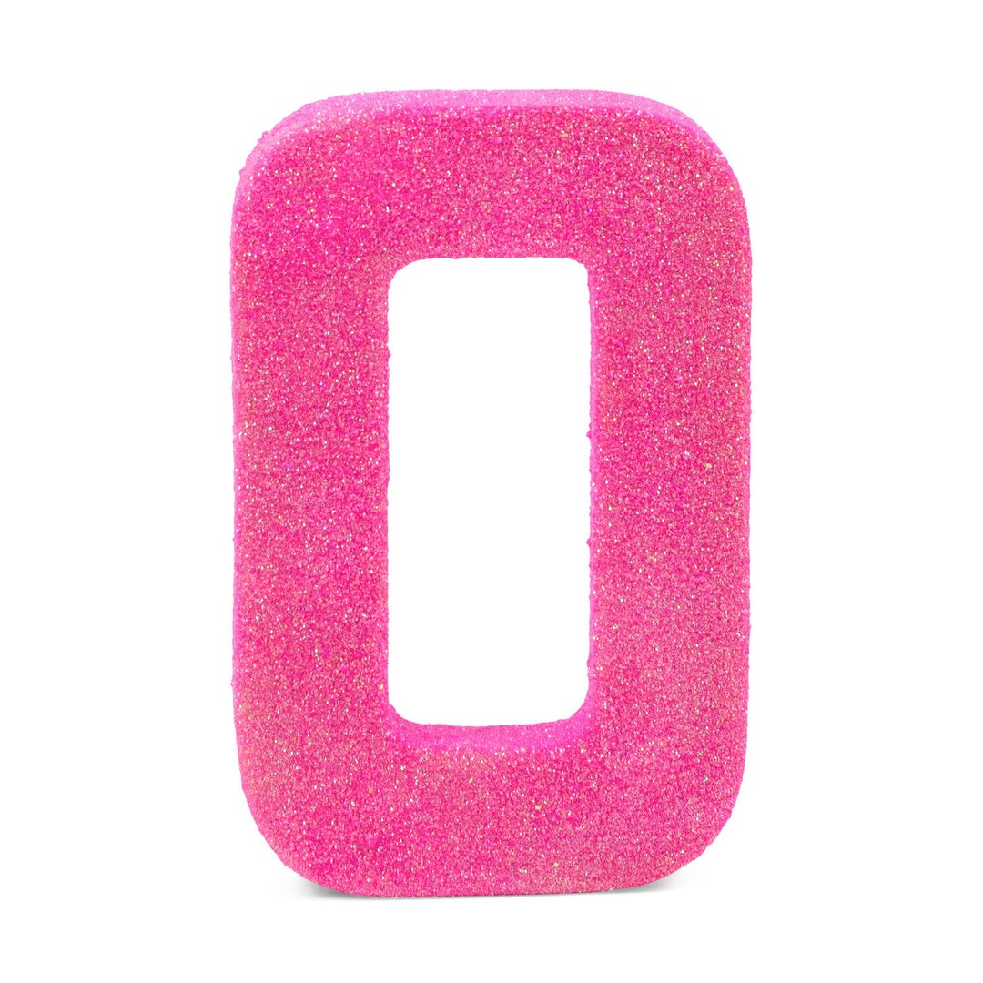 Giant Number 0 Hot Pink 8 0 Smash Cake Prop, Table Decor, XL Glitter ...