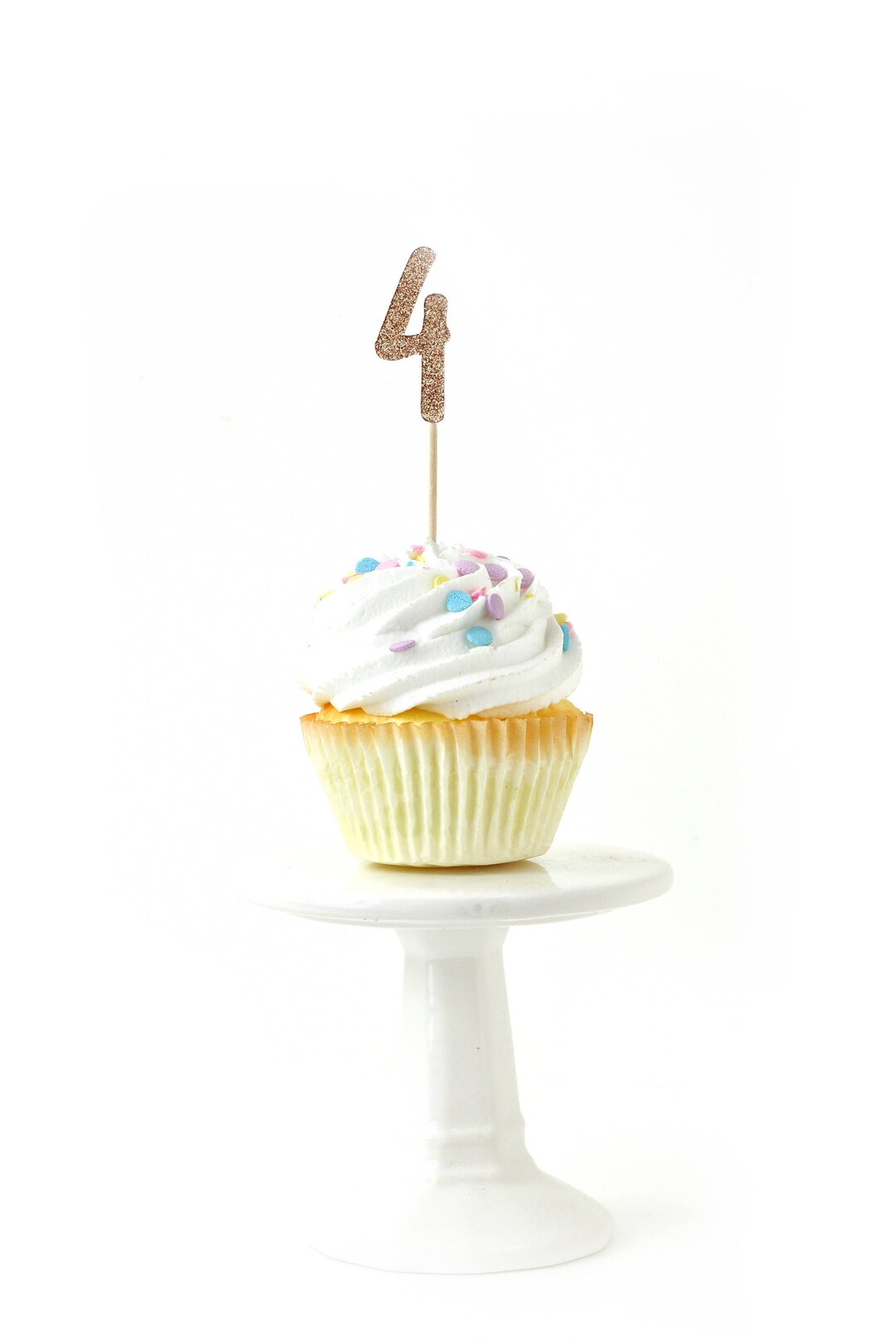 Number 4 Toothpick Toppers Rose Gold Toothpick Topper - Etsy
