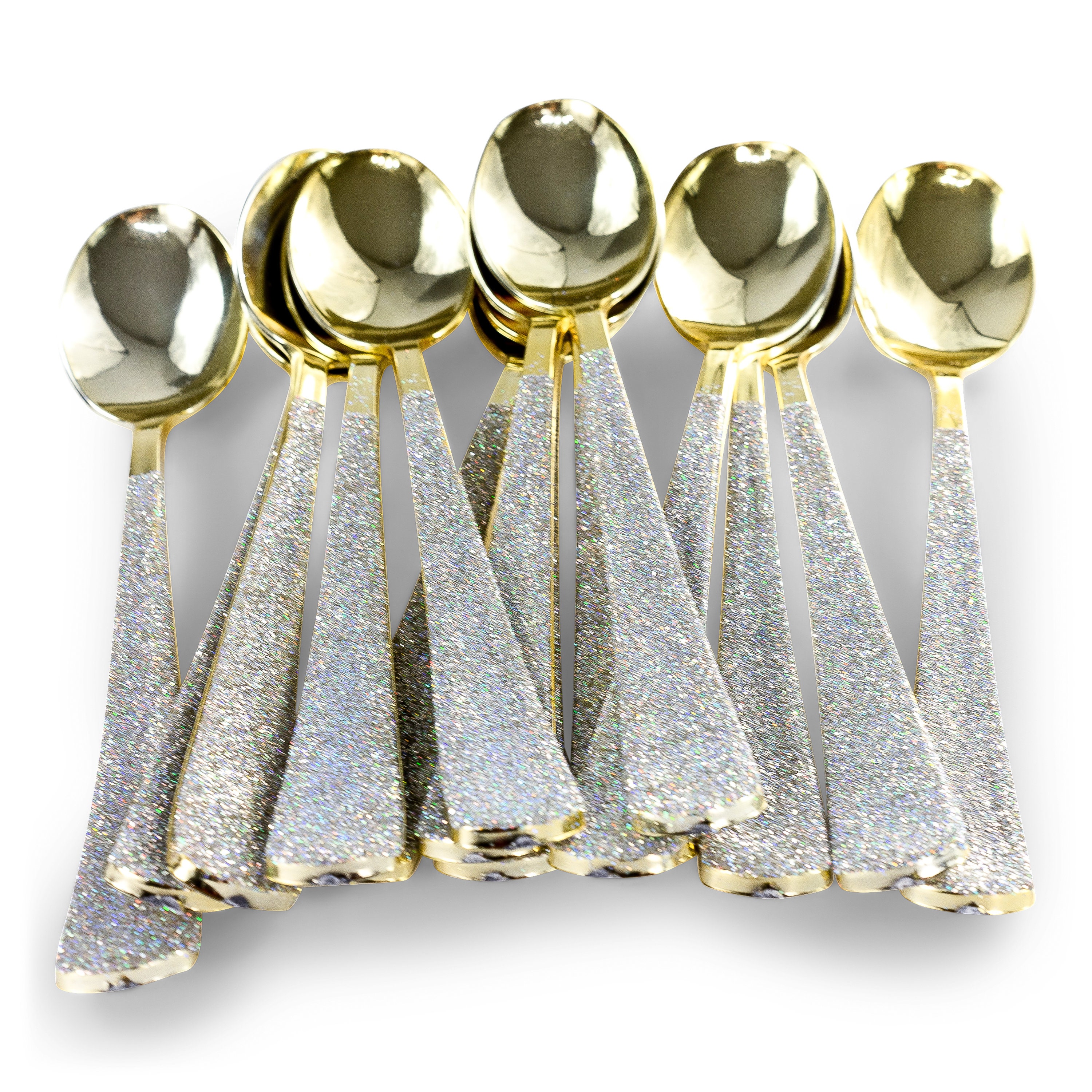 15pc Gold Spoons Holographic Glitter Decorative - Etsy